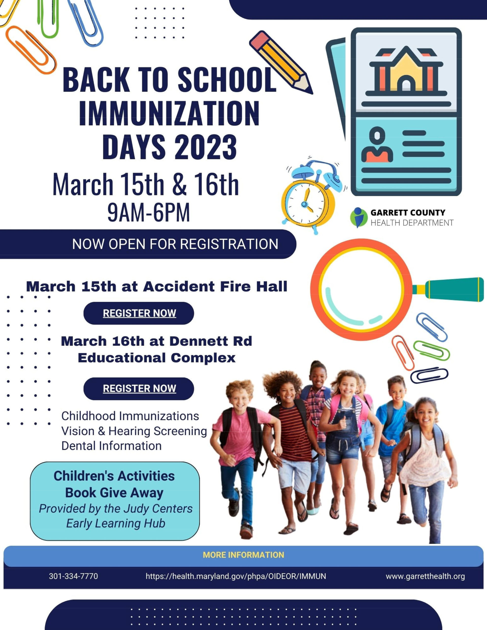 Back to School Immunization Days (2023) Scheduled - Garrett County ...